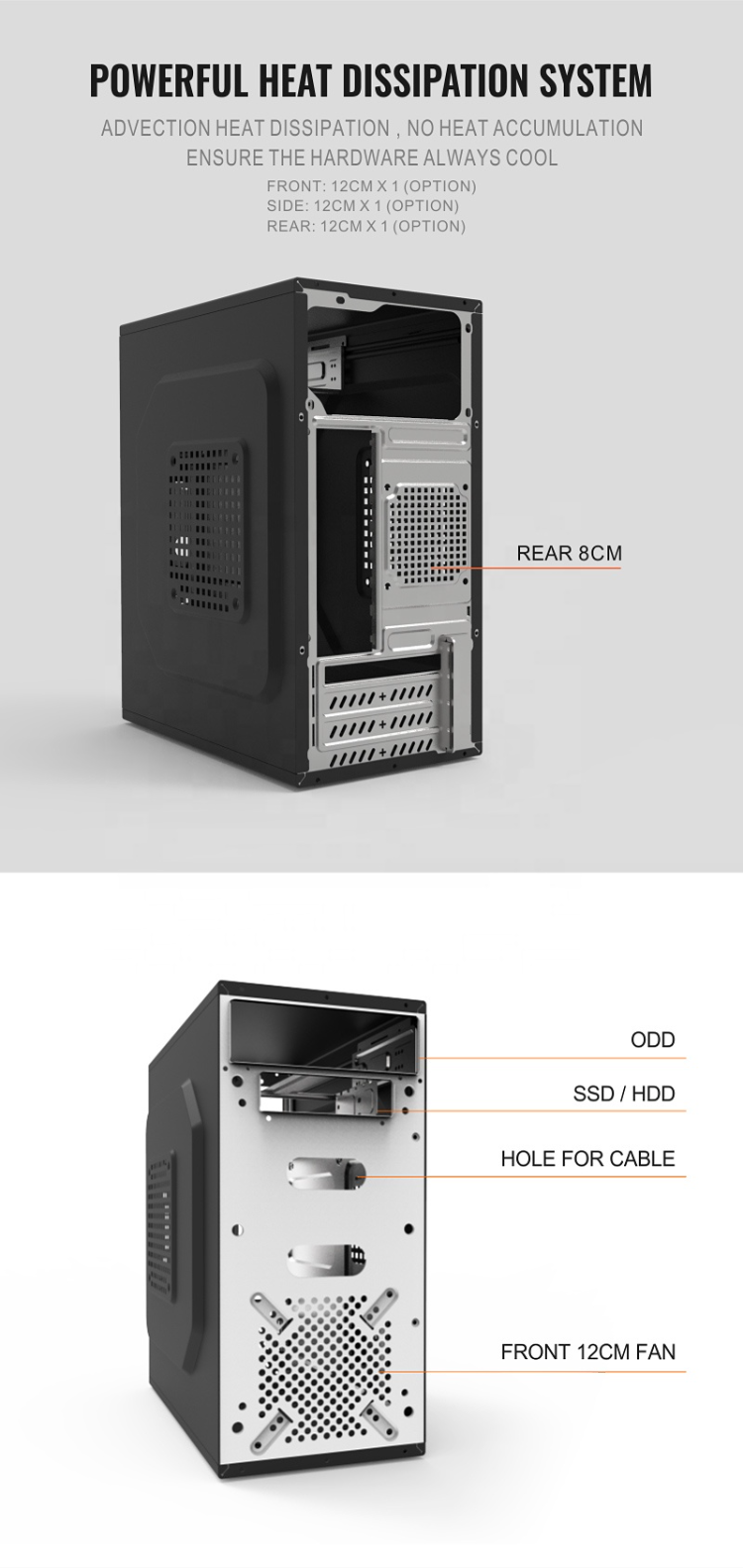 Buy Wholesale China Pc Compute Itx Atx Server Case Black Usb Audio ...