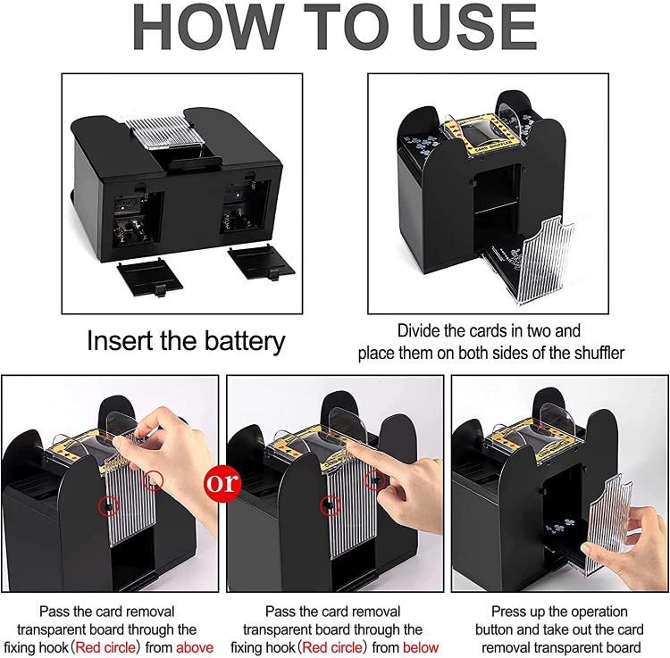 Buy Wholesale China 6 Decks Card Shuffler, Usb-c/battery-operated ...