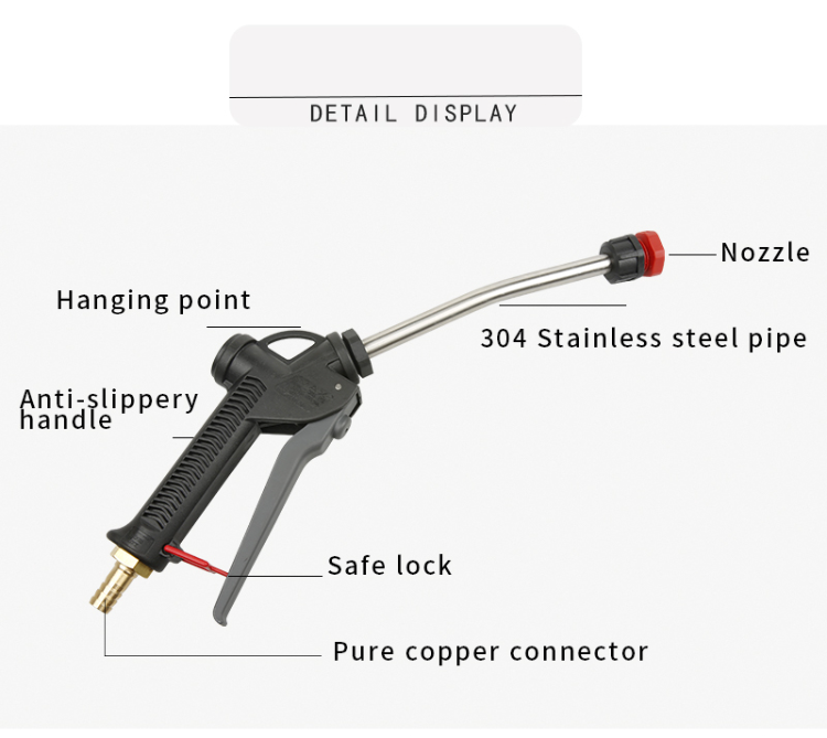 Sps Pressure Washer Car Wash Foam Gun Water Wax Gun With Spray Long ...