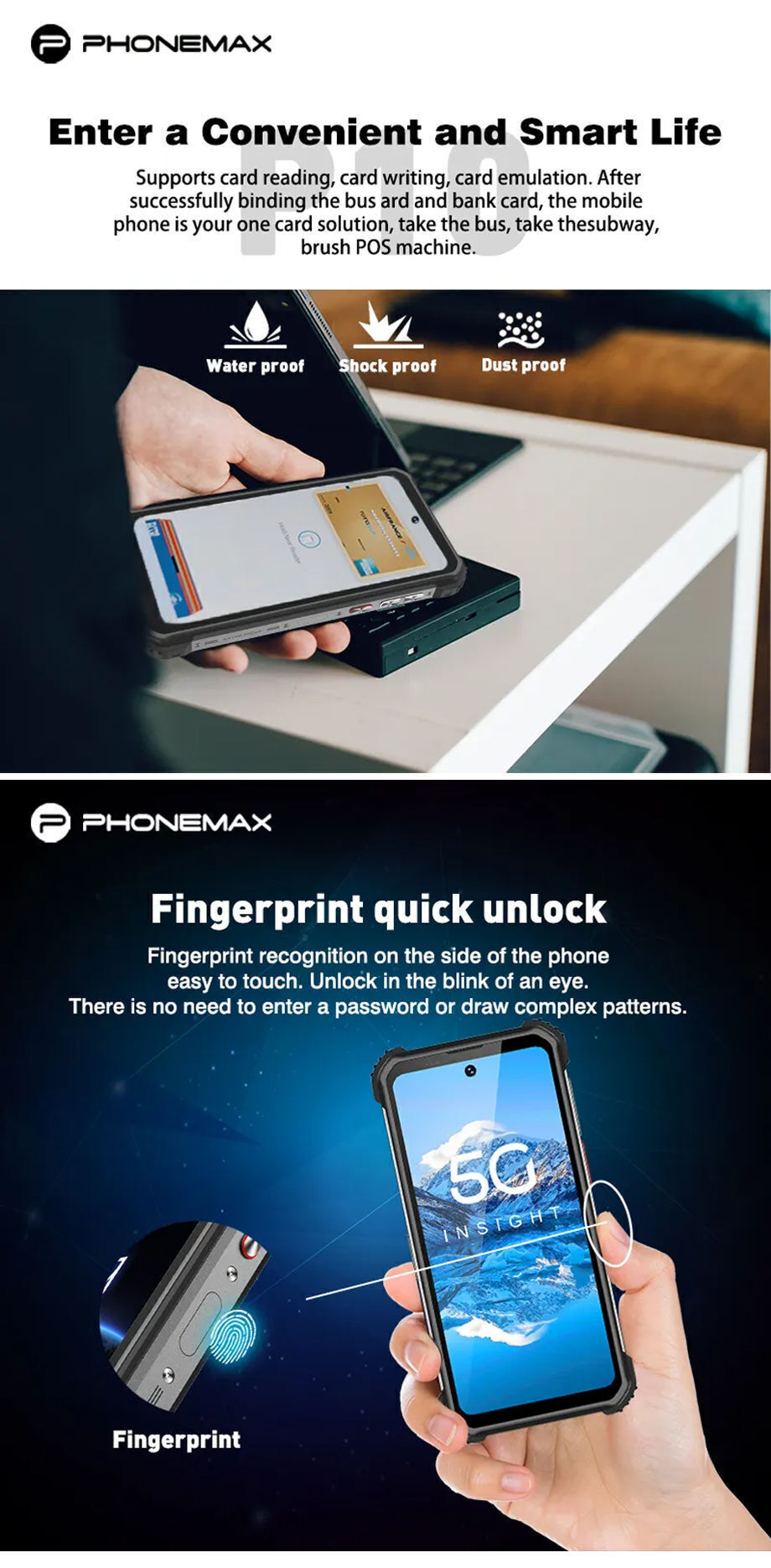 High Quality Waterproof Rugged Phone Phonemax P10 Mobile Phones 8gb ...