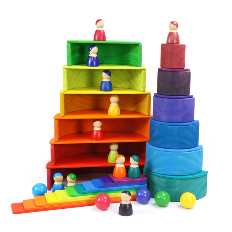 Bulk Buy China Wholesale 10-layer 12 Pcs Building Block Sets Rainbow ...