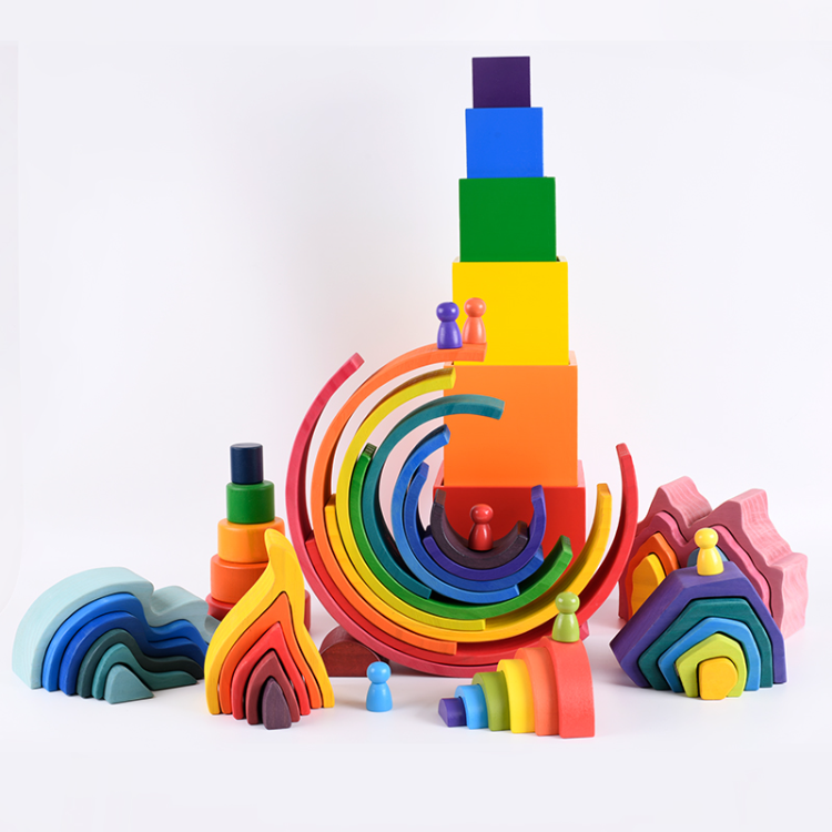 Bulk Buy China Wholesale 10-layer 12 Pcs Building Block Sets Rainbow ...