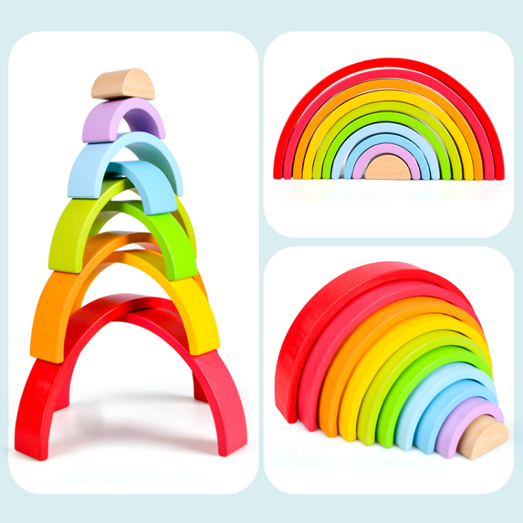 Bulk Buy China Wholesale 10-layer 12 Pcs Building Block Sets Rainbow ...