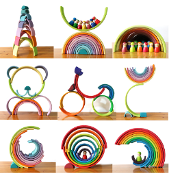 Bulk Buy China Wholesale 10-layer 12 Pcs Building Block Sets Rainbow ...