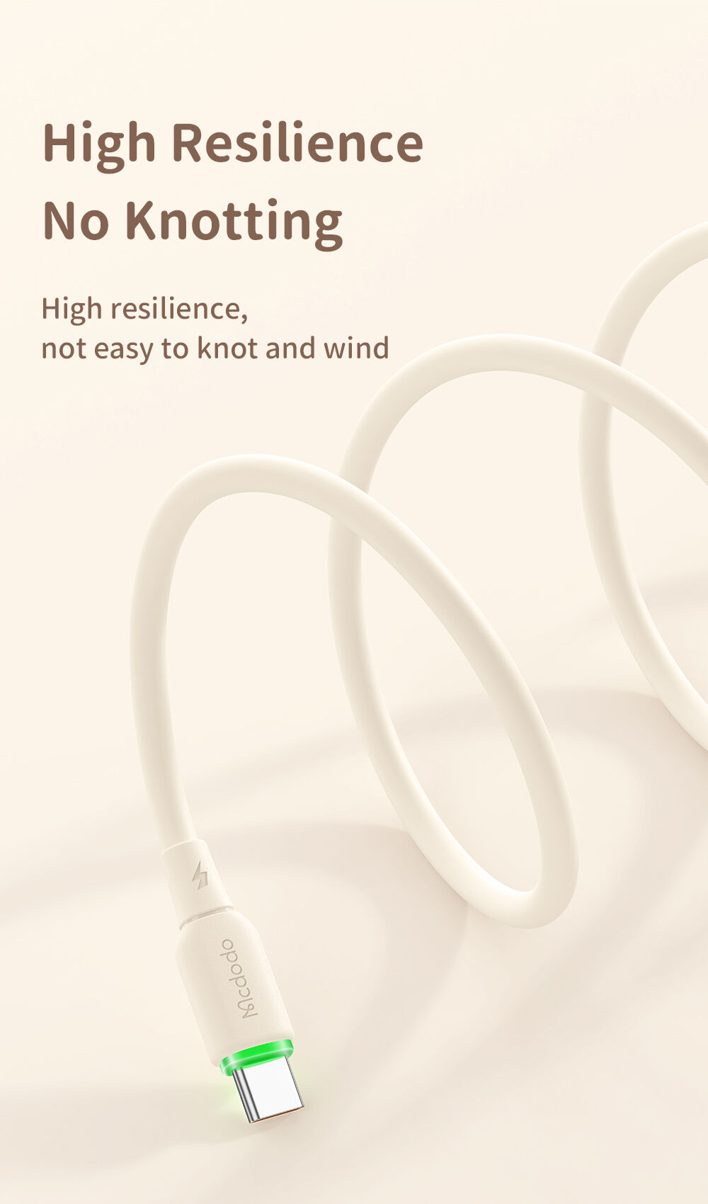 Buy Wholesale China Mcdodo 477 Pd Usb C To Usb C Silicone Cable With Led Black Beige Colorful ...