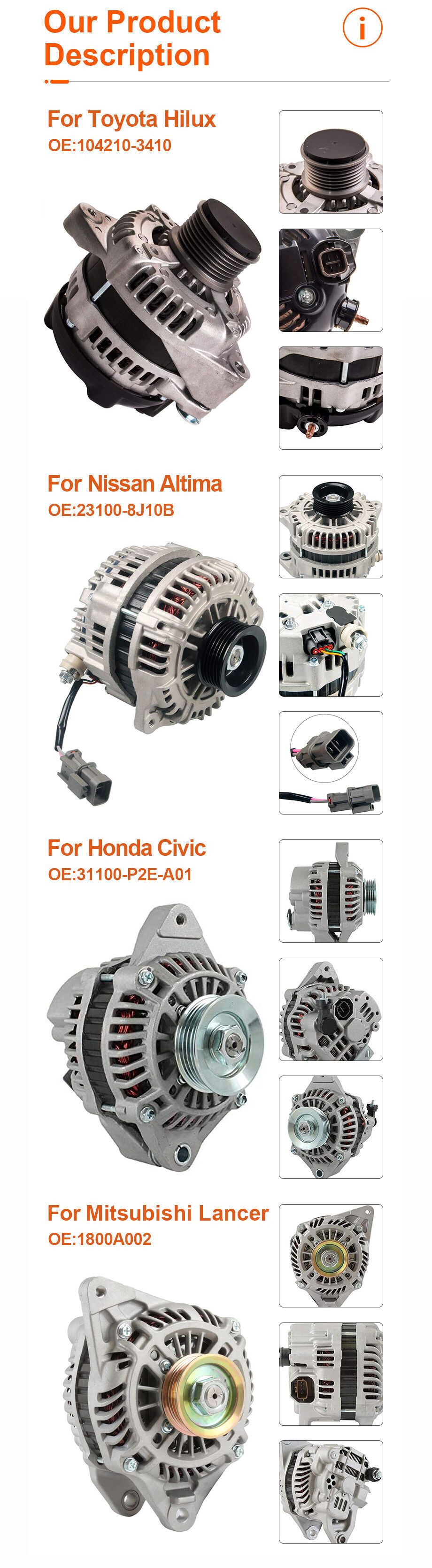 Buy Wholesale China High Quality 12v Alternator - Toyota - Nissan ...