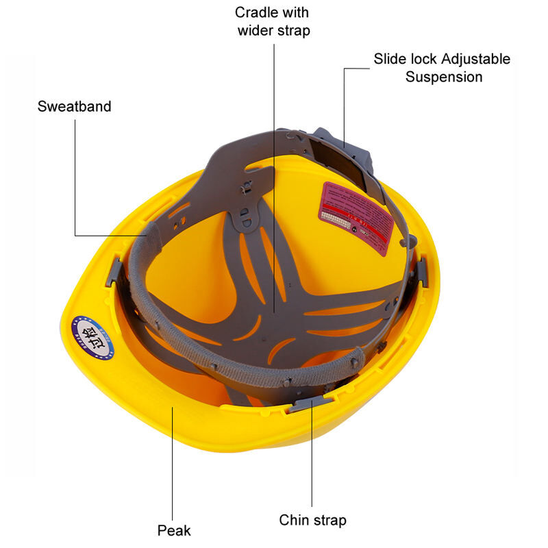 Industrial Hard Hat 4 Point Full Plastic Suspension Safety Helmet For ...