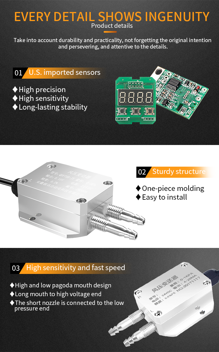 Bulk Buy China Wholesale Qdf70b Factory -10kpa-10kpa 4-20ma 0-10v Wind Differential Pressure ...