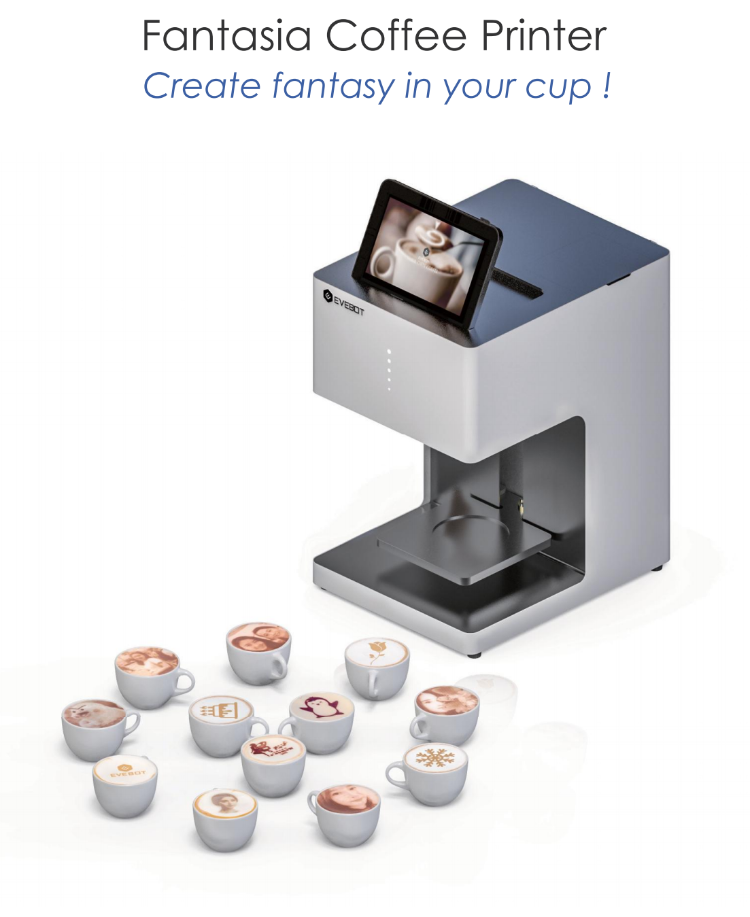 Automatic Colorful Desktop Art Food Cake Photo Printer Coffee Machine ...