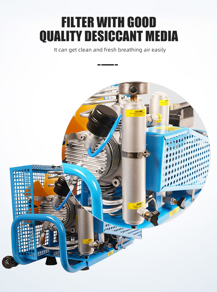 Gtour 100lpm 300bar 4500psi 2.2kw High Pressure Diving Air Compressor ...