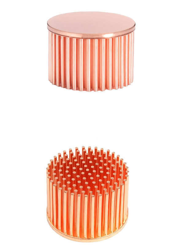 Custom High Power Cob Heat Sink Cold Forged Copper Pin Heatsink For Led ...