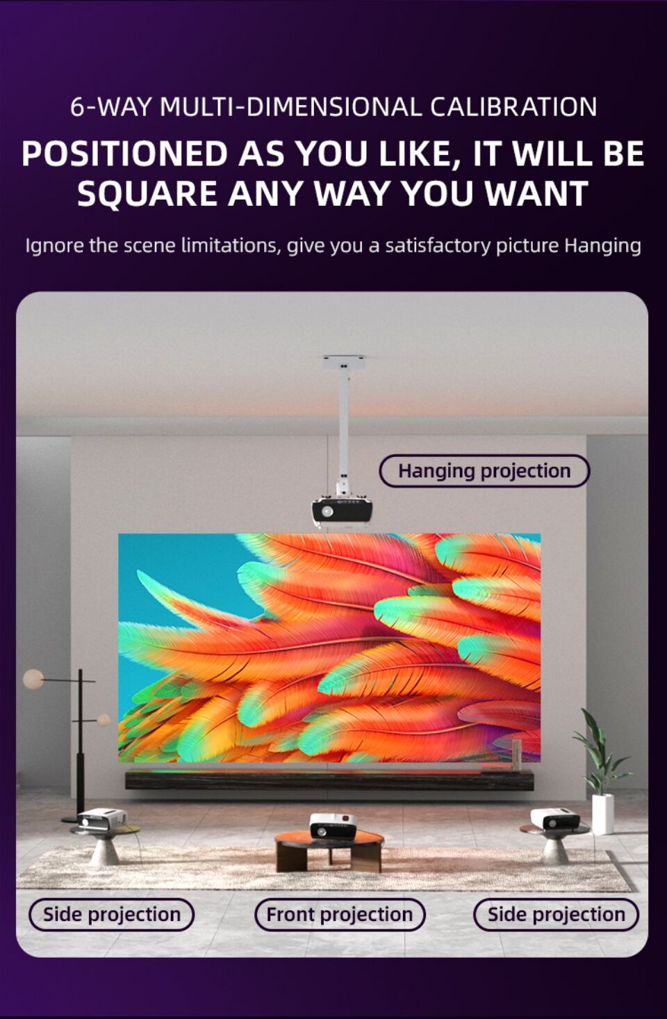 Buy Wholesale China Caiwei Professional Factory Lcd Projectors 300inch ...