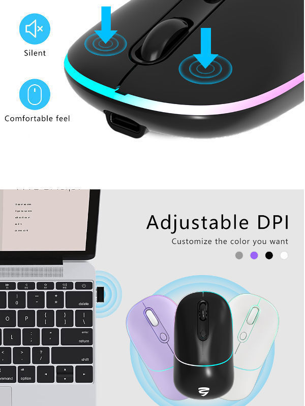 Buy Wholesale China Rgb Mouse 2.4g+bluetooth Rechargeable Mouse Optical ...