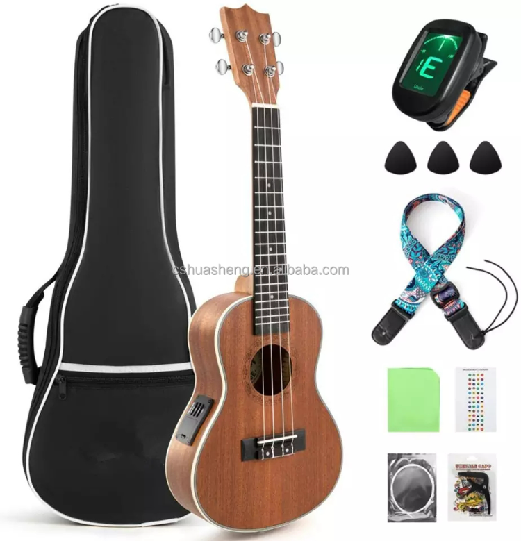 Soprano Concert 23 Inch Hawaii Ukulele Mini Guitar With Bag Electric ...