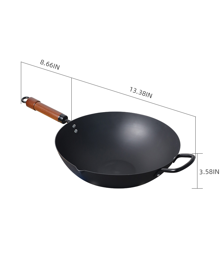 Kitchenware Cooking Nitriding Wok Chinese Traditional Steel Wok Pan ...