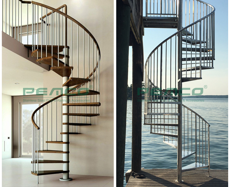 Modern Customized Prefabricated Round Stairs Case Design Outdoor ...