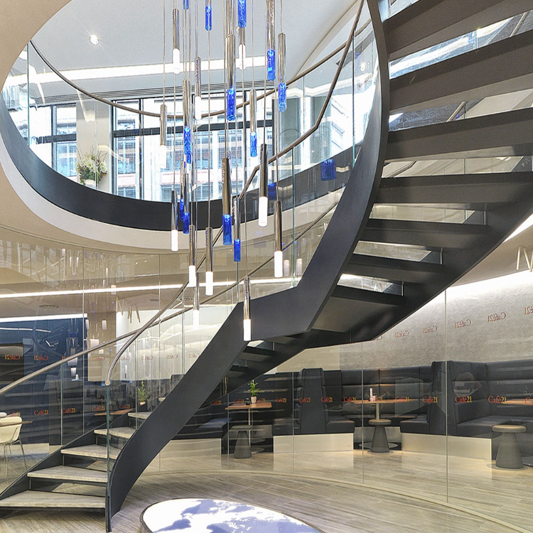 Curved/arc Spiral Staircase, Indoor Staircase,luxury Modern Home ...