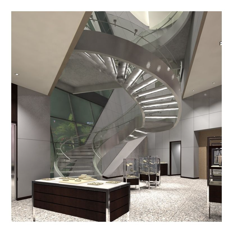 Curved/arc Spiral Staircase, Indoor Staircase,luxury Modern Home ...