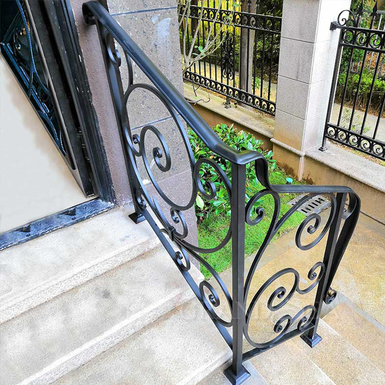 Tough Material Beautiful Iron Stair Railing Wrought Designs ...