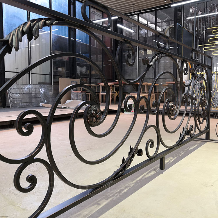 Tough Material Beautiful Iron Stair Railing Wrought Designs ...