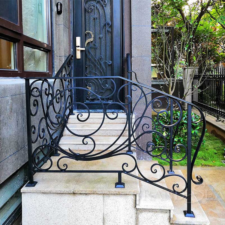 Tough Material Beautiful Iron Stair Railing Wrought Designs ...
