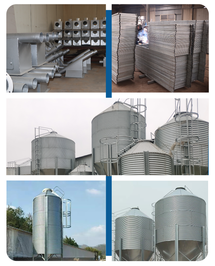Hot Galvanized Silo Different Capacity Chicken Feed Storage Silo, High ...