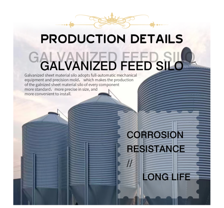 Hot Galvanized Silo Different Capacity Chicken Feed Storage Silo, High ...