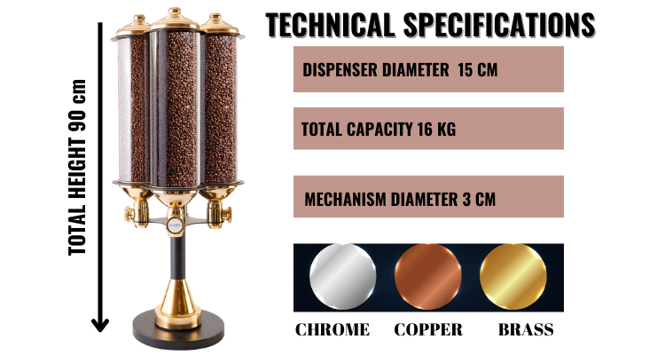 Best Rotating Coffee Bean Dispenser Silo, Commercial Coffee Dispenser ...