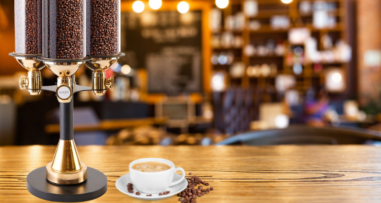 Best Rotating Coffee Bean Dispenser Silo, Commercial Coffee Dispenser ...