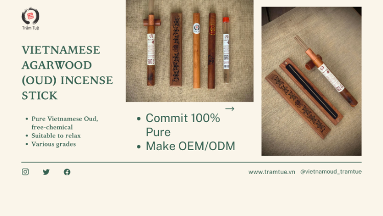 Vietnamese Agarwood Oud Gaharu Aloeswood Kynam Incense Stick Gift Set ...