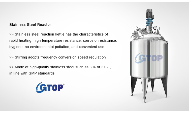 Stainless Steel Double Jacketed Reactor Vessel Chemical Mixing Machine ...