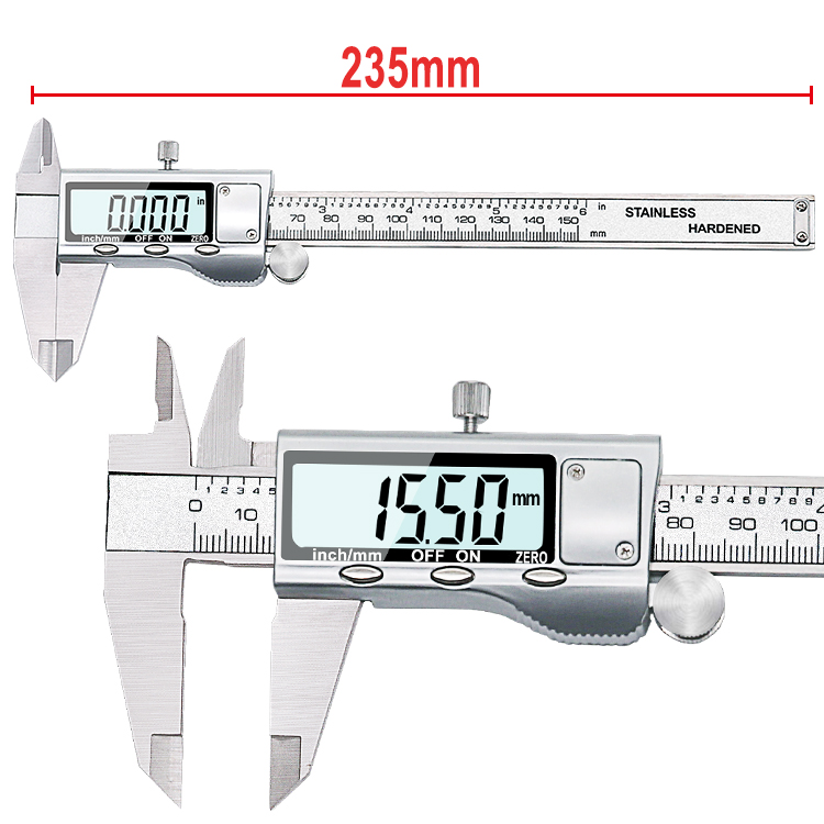 0-150mm Vernier Caliper Stainless Steel Lcd Digital Caliper 6 Inch ...