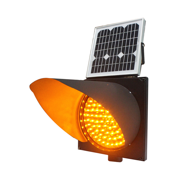 Solar Powered Road Yellow Safety Sign Signal Traffic Light Sign ...