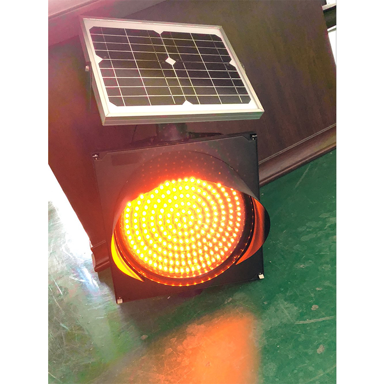 Solar Powered Road Yellow Safety Sign Signal Traffic Light Sign ...