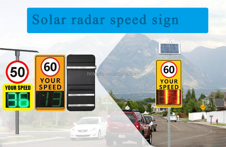 Led Display Portable Radar Traffic Signs Solar Radar Speed Sign Radar Speed Limit Sign For Road ...