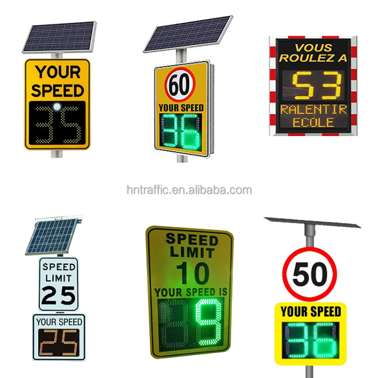 Led Display Portable Radar Traffic Signs Solar Radar Speed Sign Radar Speed Limit Sign For Road ...