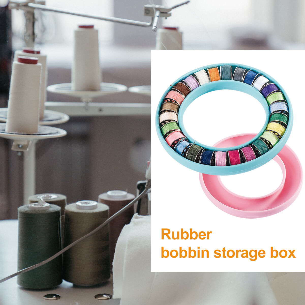 Buy Wholesale China Rubber Ring Bobbin Storage Box Sewing Tools Diy ...