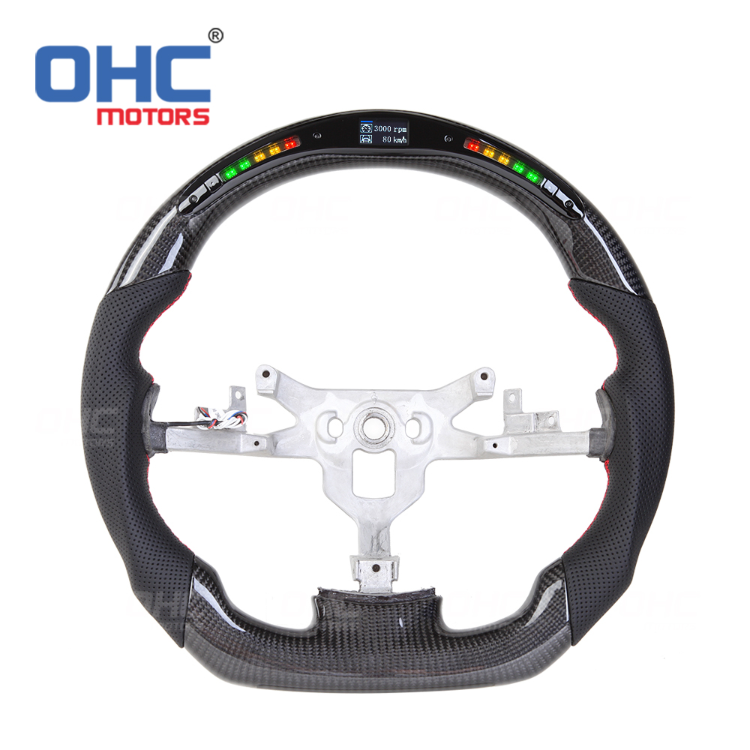 Buy Wholesale China C6 Led Rpm Real Carbon Fiber Steering Wheel Fit For ...