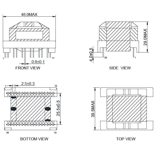 Bulk Buy China Wholesale Plc Etd34 18+18 Pin 220v To 12v 5v 24v Transformer 110v To 5v 12v 24v ...