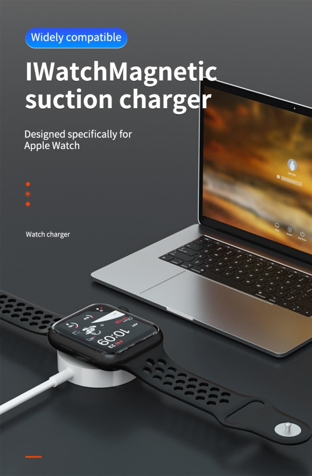 Wireless Charger Magnetic Charging Cable For Apple Watch Series Usb ...
