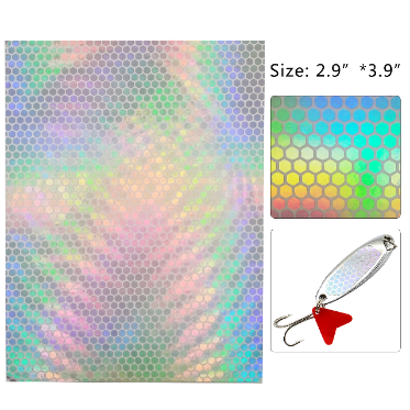 15 Sheets Holographic Fish Scale Tape Glow Stickers Holographic Fishing ...