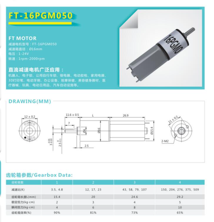 Buy Wholesale China 16rgm050 Dc Geared Motor Used In Electronic Door ...