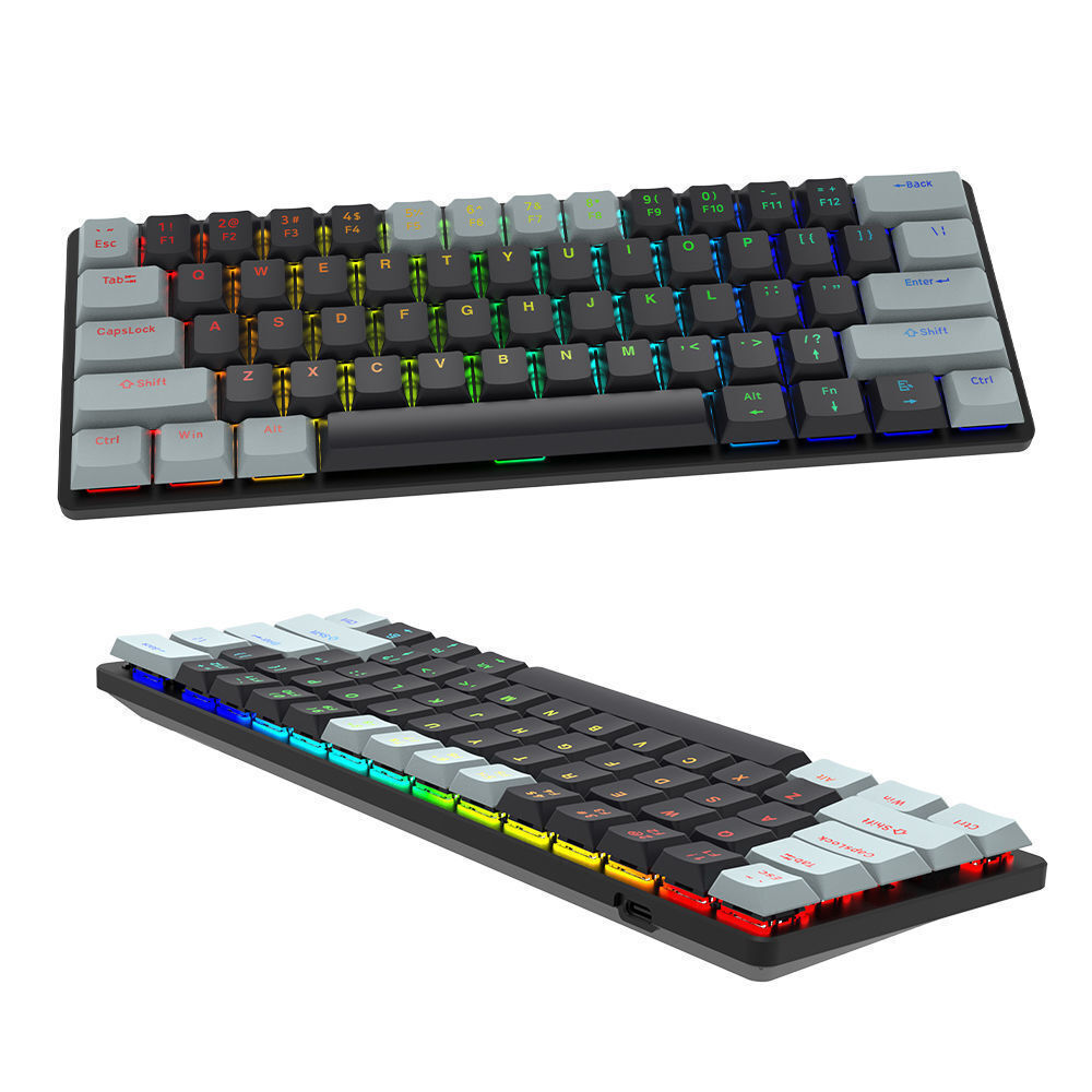 Support Rainbow Backlight Ultra-thin Mechanical Keyboard Portable ...