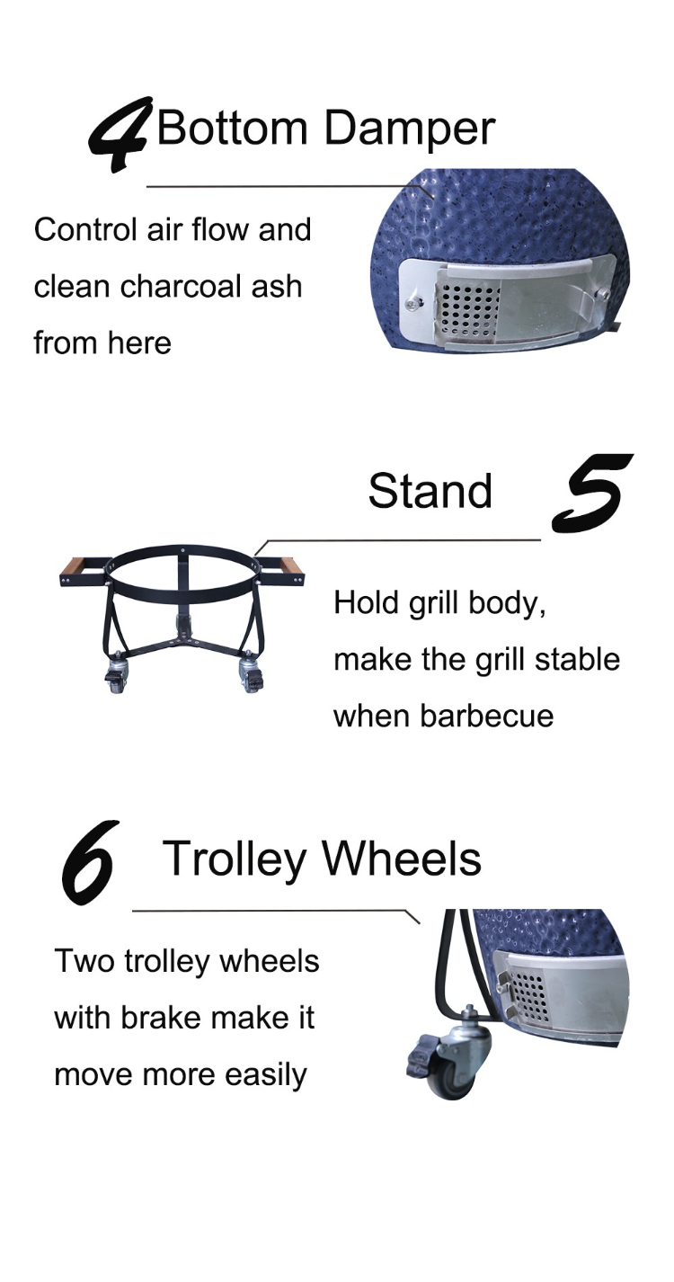 Buy Wholesale China Auplex Mini Bbq Kamado Grill Multifunctional 14 ...