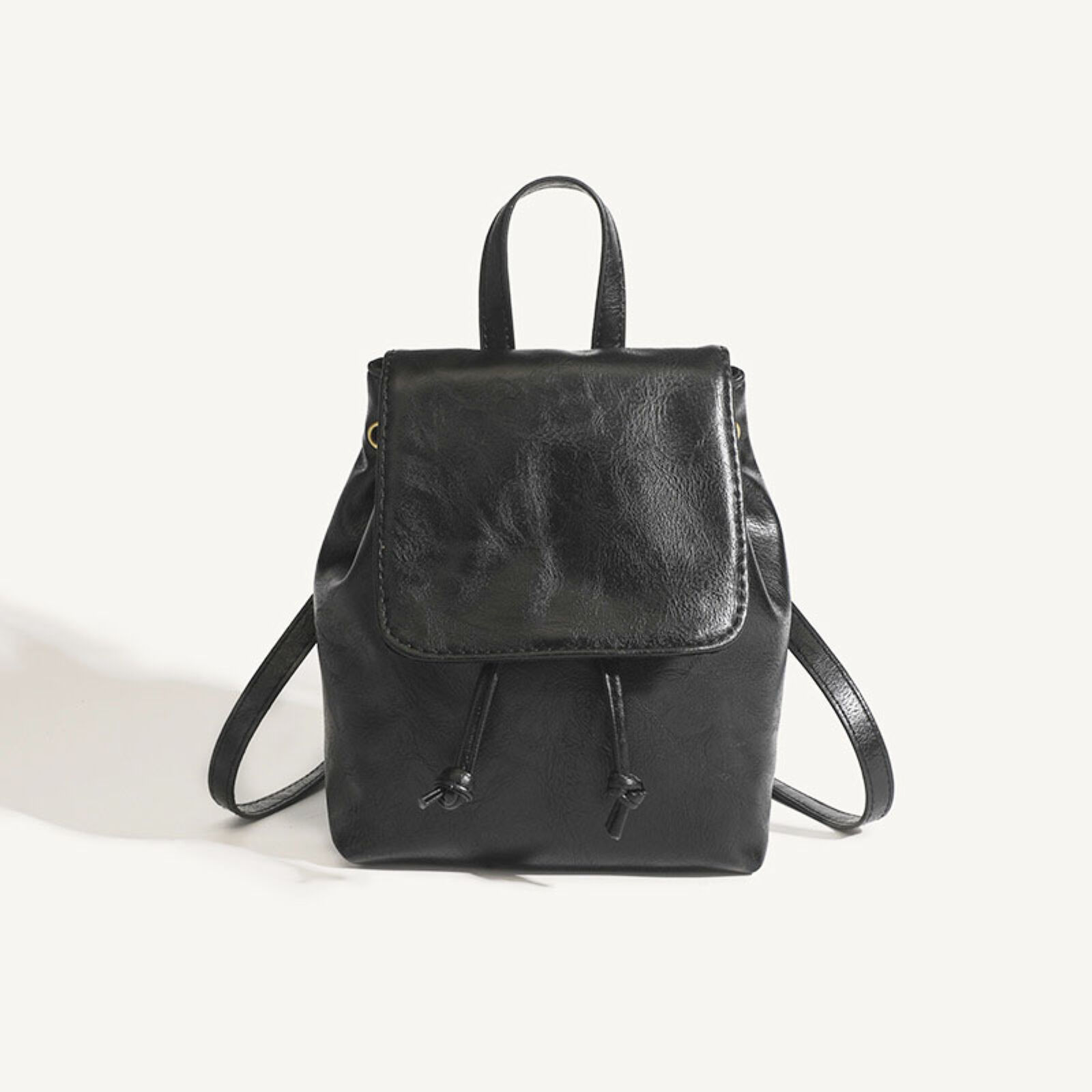 Vintage Pu Backpack Fashion Trend Waterproof All-matching Fashion ...