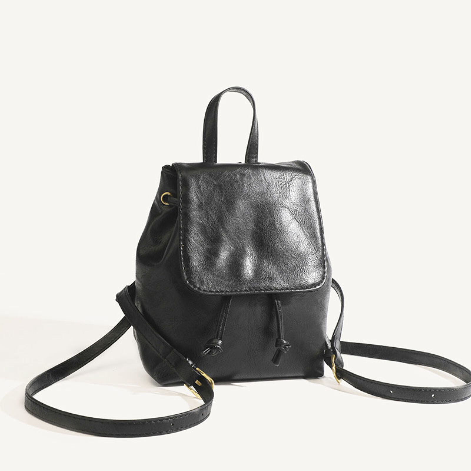 Vintage Pu Backpack Fashion Trend Waterproof All-matching Fashion ...