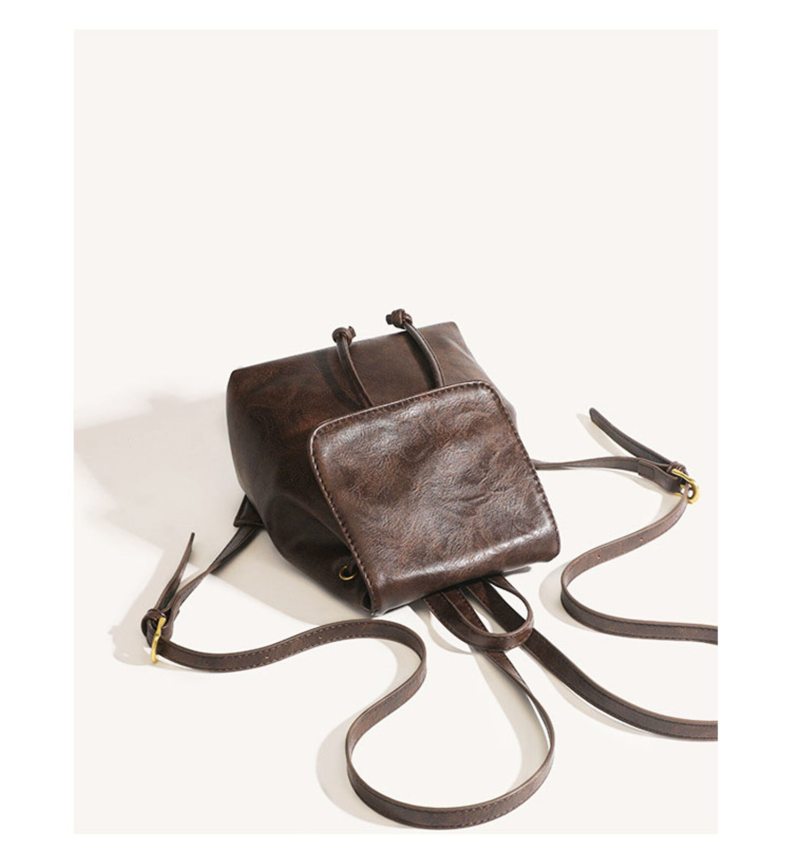 Vintage Pu Backpack Fashion Trend Waterproof All-matching Fashion ...