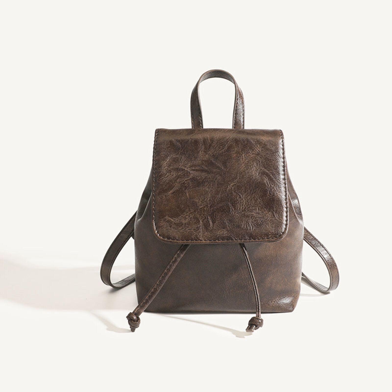 Vintage Pu Backpack Fashion Trend Waterproof All-matching Fashion ...