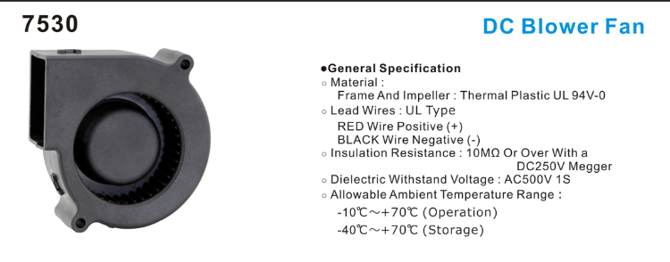Centrifugal Blower With Controller 7530 12v Dc Brushless Turbo 75x30mm ...