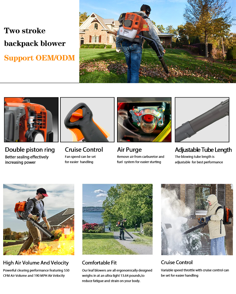 Buy China Wholesale Gasoline Backpack Leaf Blower 4-stroke 75.6 Cc Gas ...